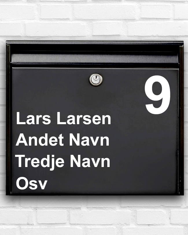 Navne Klistermærker Til Postkasse | Creative Lab